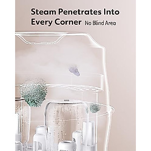 Bottle Sterilizer, Baby Bottle Sterilizer, Heyvalue Steam Bottle Sanitizer for Baby Bottles, Pacifiers, Teethers, Breast Pump Parts, Easy One Button Control Electric Bottle Sterilizer, BPA-Free