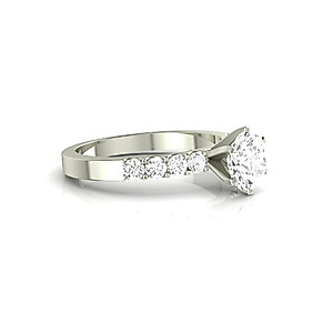 2 Carat GIA Certified Marquise Cut Classic Prong Set Diamond Engagement Ring with a 1 Ct G-H VS1-VS2 Center