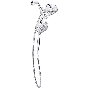 KOHLER 23219-CP Purist 2-in-1 Multifunction Shower Combo Kit, Rotating Showerhead with Handheld Shower Head, 2.5 GPM, Polished Chrome