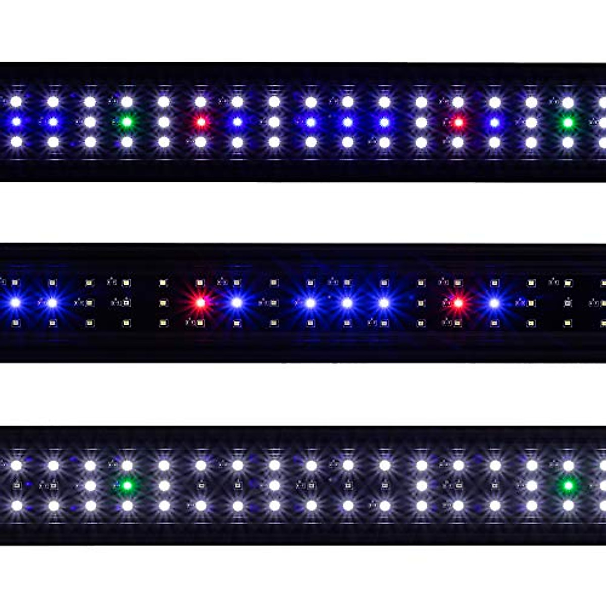 BeamsWork Vivio Full Spectrum LED Timer Adjustable Dimmer Aquarium Fish Tank Light Freshwater 12 20 24 30 36 48 (48" - 54")