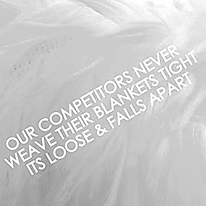 NO Shedding Decorative Luxury Faux Suede Backed Throw Blanket for Home 400 GSM, 50” by 60” (Black)