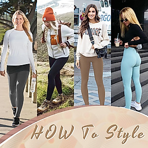 High Waisted Fleece Lined Leggings for Women No See-Through-Soft Athletic Tummy Control Black Pants for Running Yoga Workout(3 Pack Black,L-XL)