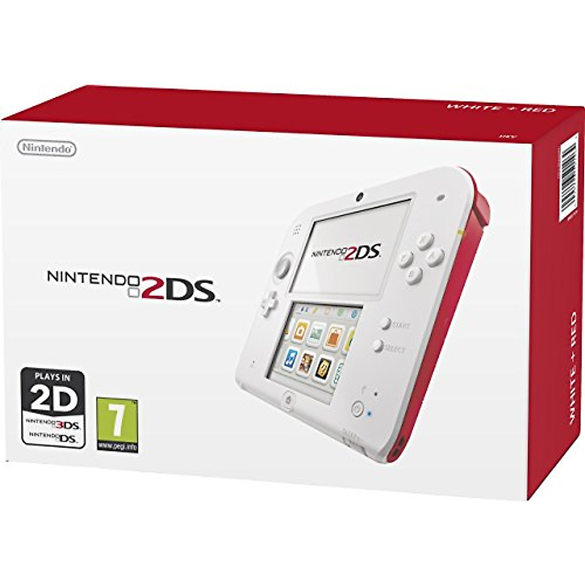 Nintendo 2DS - Scarlet Red / White (Renewed)