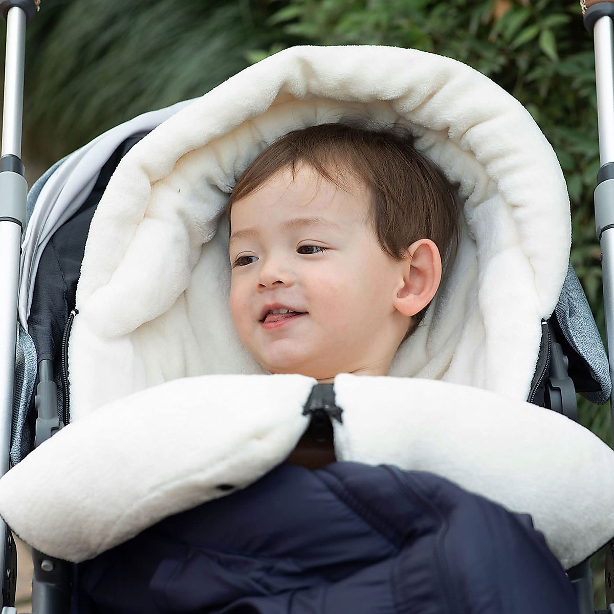 KZ Dotnz Universal Footmuff for Stroller with Adjustable Side Central and Botton zips, Stroller Footmuff with Soft Hood, Waterproof Warm Outdoor Baby Stroller Bunting Bag/Stroller Accessories