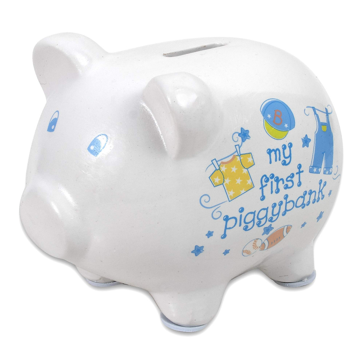 Baby Essentials My First Piggy Bank, Baby's First Piggy Banks for Boys and Girls (Blue)