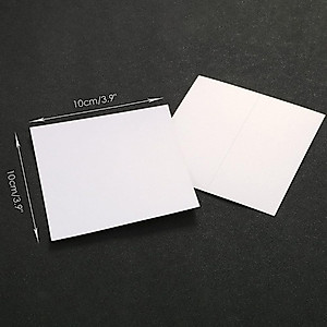 ccHuDE 50 Pcs 10 x 10cm Blank Place Cards Table Setting Cards Name Tent Cards Reserved Seating Signs Dinner Parties Placecards for Wedding Banquets White
