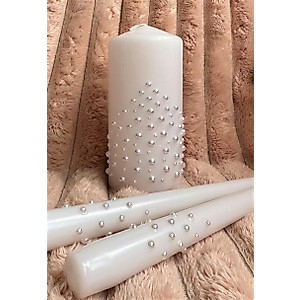 Magik Life Unity Candle Set for Wedding - Wedding Unity Set for Reception and Ceremony - Candle Sets - 6 Inch Pillar and 2 * 10 Inch Tapers