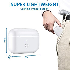 Avainaly Wireless Charging Case for AirPods Pro, Compatible for AirPod Charging Case Replacement, Built-in 660 mAh Battery with Bluetooth Pairing Sync Button (White)