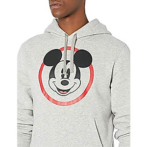 Amazon Essentials Disney | Marvel | Star Wars Men's Fleece Pullover Hoodie Sweatshirts (Available in Big & Tall), Mickey Classic, Medium