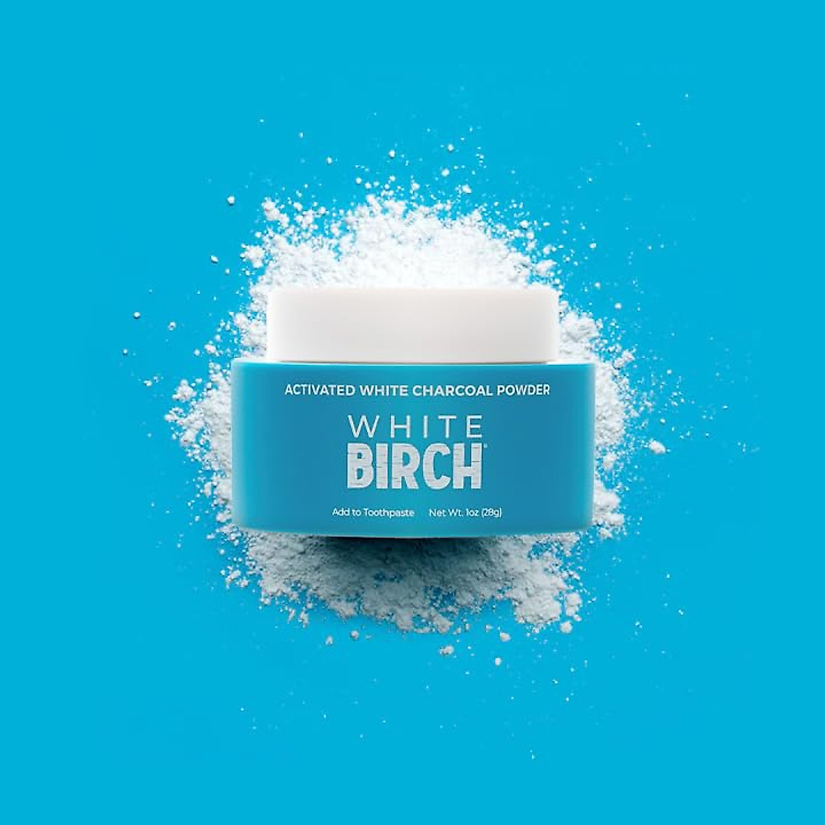 White Birch Activated White Charcoal Powder - Professional Teeth Whitening Charcoal - Natural & Fluoride Free Oral Care (White Charcoal Powder)