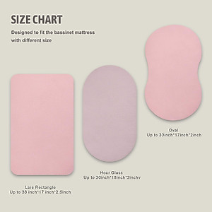 babytino Muslin Bassinet Sheet for Baby Boy and Girl,Super Soft Bedside Bassinet Sheets Fitted for Oval, Rectangle and Hourglass Mattress Pad, Breathable and Wash Machine Sheets, 2 Pack