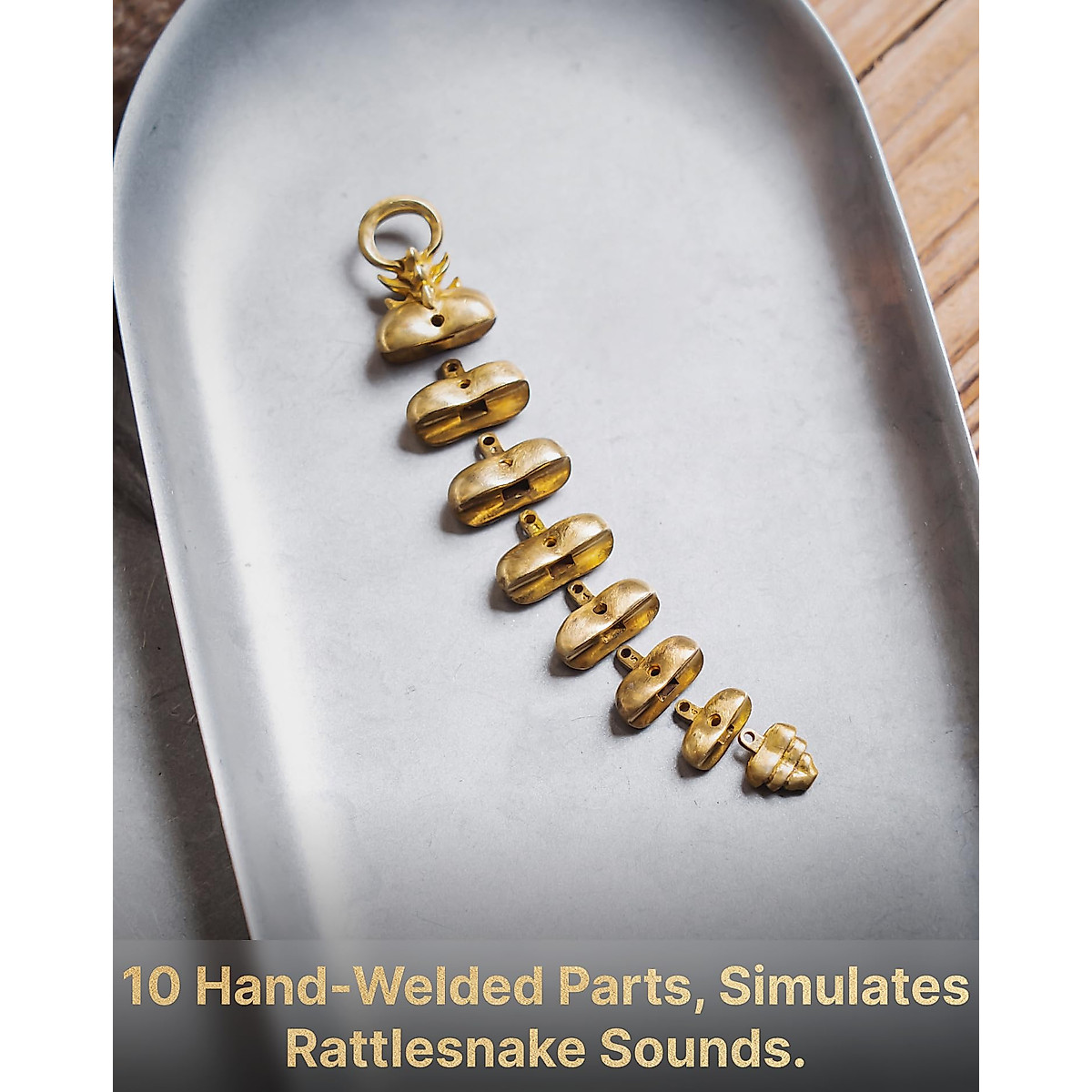 COPPERTIST.WU Rattlesnake Tail Earrings Huggie Hoop Dangle Rattle Earrings Brass Shakeable Jewelry Gift for Women Men