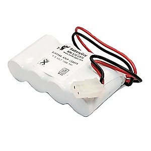 BatteryGuy ELB-4814N Replacement 4.8V 1800mAh Nickel Cadmium Emergency Lighting Battery Brand Equivalent (Rechargeable)