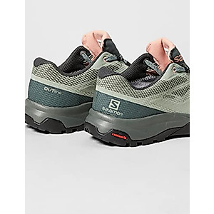 Salomon Outline Gore-TEX Hiking Shoes for Women, Shadow/Urban Chic/Coral Almond, 8