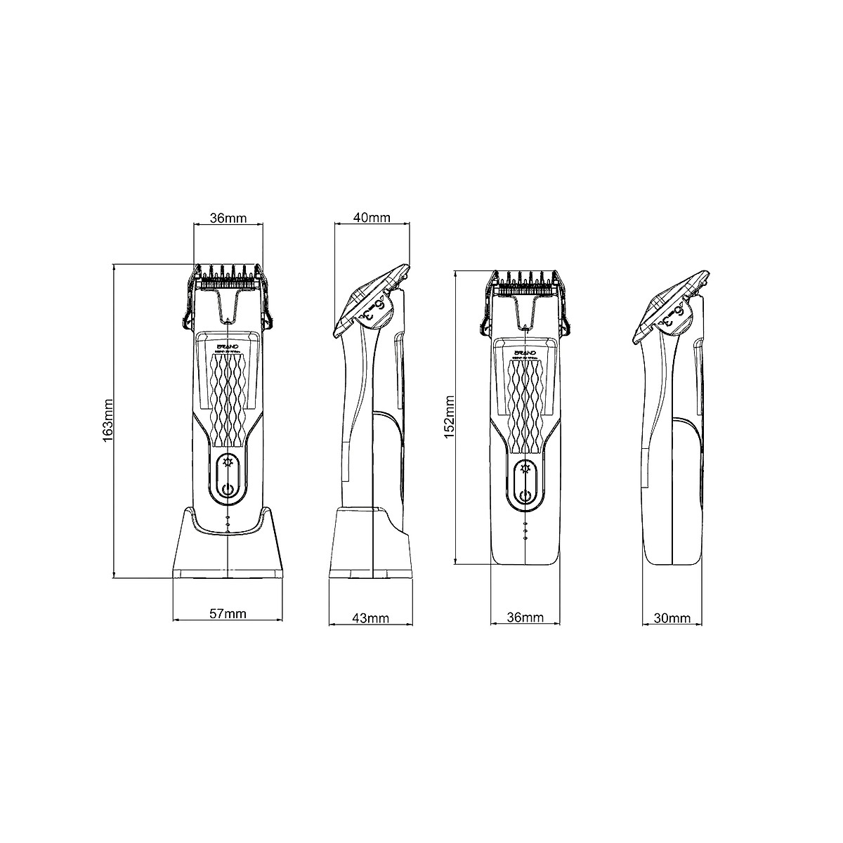 Extra body care Electric Body Shaver | Waterproof | Body Trimmer | with Universal USB Charging Blacklight, Beard Trimmer Body Groomer Waterproof with LED Light
