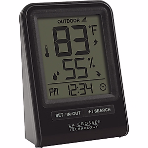 La Crosse Technology M82738 Color Temperature & Humidity Station with Bonus Display, Black