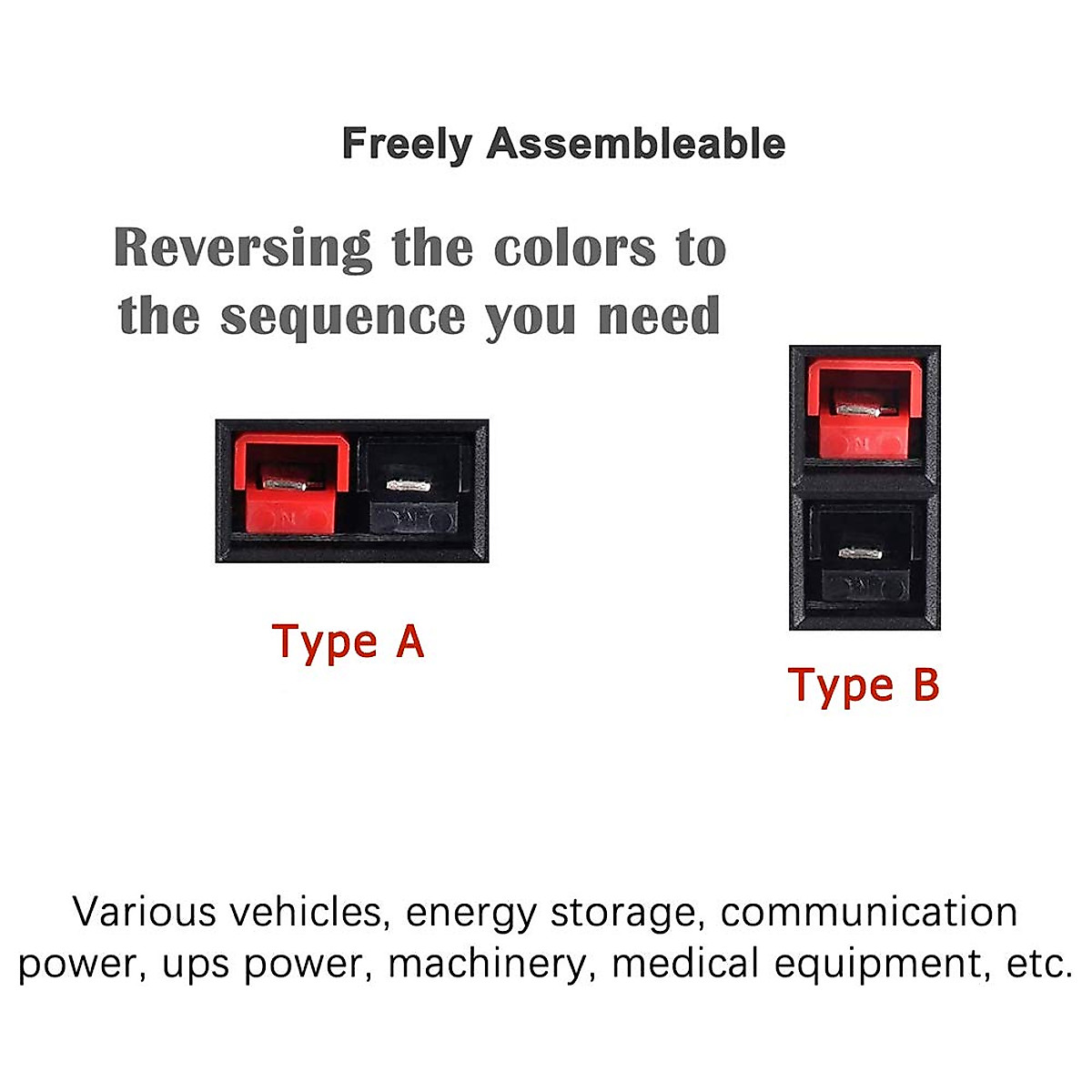 Flashfish DC5521(5.5mm x 2.1mm) to Anderson Connector Adapter Cable, 8AWG Male Power Plug Cable, Connect Portable Generator Backup Battery and Foldable Solar Panel