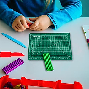 WISYOK 6" x 8" A5 Self Healing Craft Mat, Small Sewing Cutting Mat Rotary Fabric Mat, Ideal for children and Hobbyist DIY craft creative design