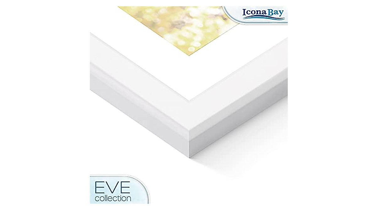 Icona Bay 8x10 White Picture Frame - Modern & Versatile