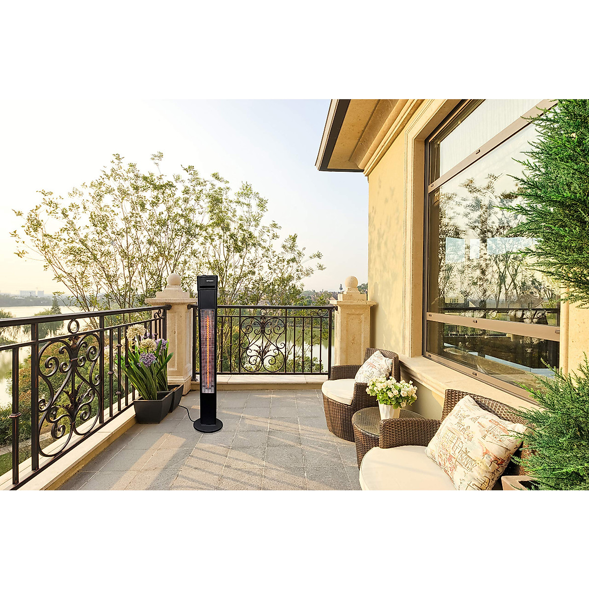 Westinghouse WES31-15110BLK Infrared Electric Outdoor Heater Freestanding, Black