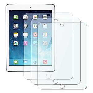 eTECH Collection 3 Pack of Clear Screen Protector for Apple iPad Air/iPad Air 2 (fits Both iPad Air and iPad Air 2nd Generation) with Retina Display - from USA