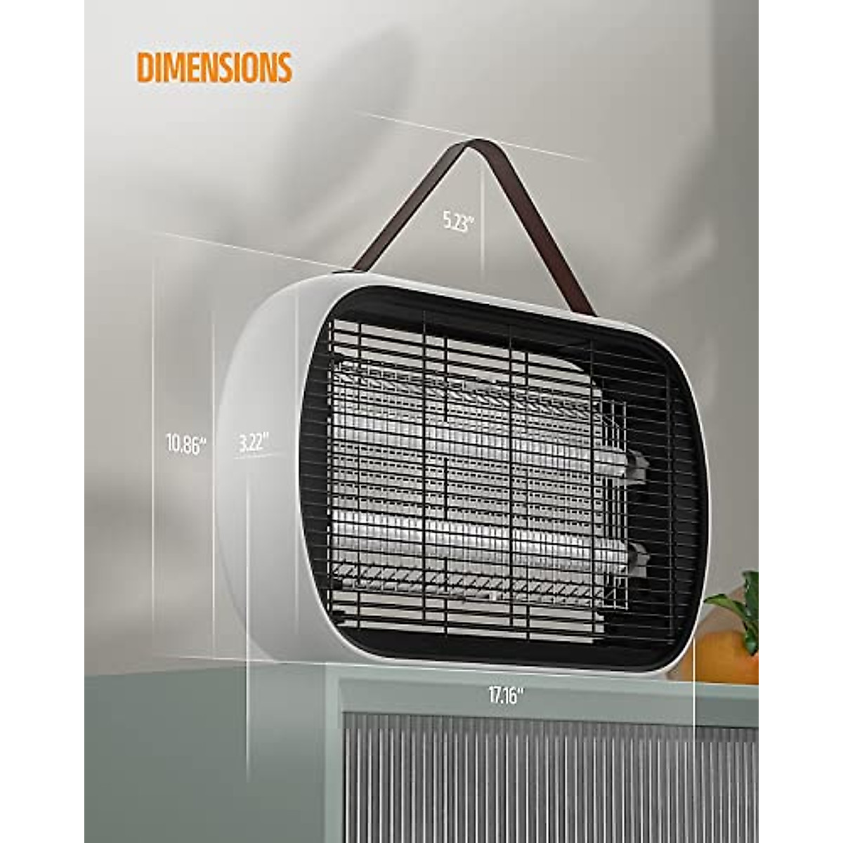 Buzbug Electric Bug Zapper 5000 Sq. Ft. Modern and Stylish 20W Insect Killer Indoor, Fly Mosquito Insect Zapper for Home Kitchen Restaurant Bakery Balcony Garage Patio Office Warehouse (White)