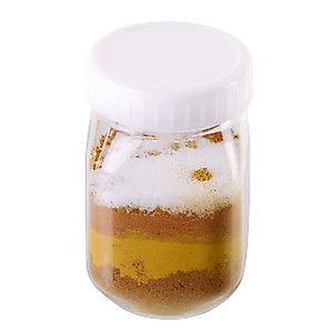 [40 Pack] 4 Oz Clear Plastic Mason Jars with Ribbed Liner Screw On Lids - Clear Plastic Containers with Lids Wide Mouth BPA Free, PET Plastic - Great for Baking, Pudding, Plastic Slime, Bulk Storage, Food Storage