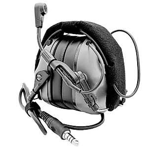 EARMOR M32 Tactical Headset Hunting & Shooting Earmuffs with Microphone, Sound Amplification, Nato TP120 Jacket, Grey