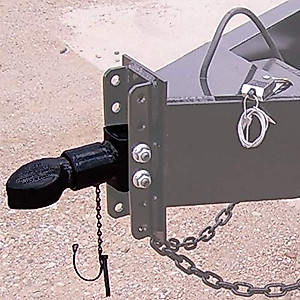 Trailer Adjustable Coupler 2-5/16 in,12500LBS Capacity,Black Powder Coat,Adjustable Channel-Mount Coupler