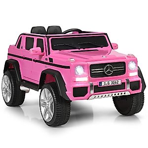 HONEY JOY Ride On Truck, Licensed Mercedes-Benz Maybach G650 Battery Powered Ride On Toys Car, LED Lights, Music, Slow Start, 12V Electric Cars for Kids, Gift for Boys Girls (Blue)