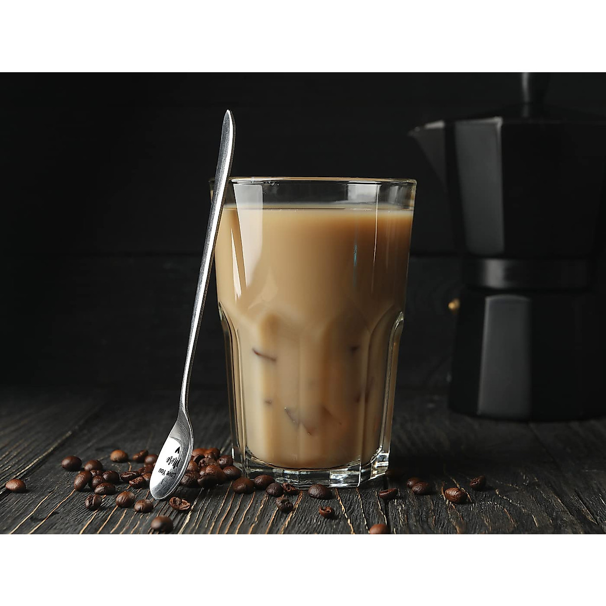 HSSPIRITZ I Love You More Funny Engraved Stainless Steel Spoon,Best Women Men coffee Tea Spoon Gift,Valentines Christmas Birthday Father's Day Spoon Gift for Couple Boyfriend Girlfriend Husband Wife