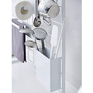 Yamazaki Home Grid Panel Organizer and Accessories-Wall Storage Decor, One Size, White