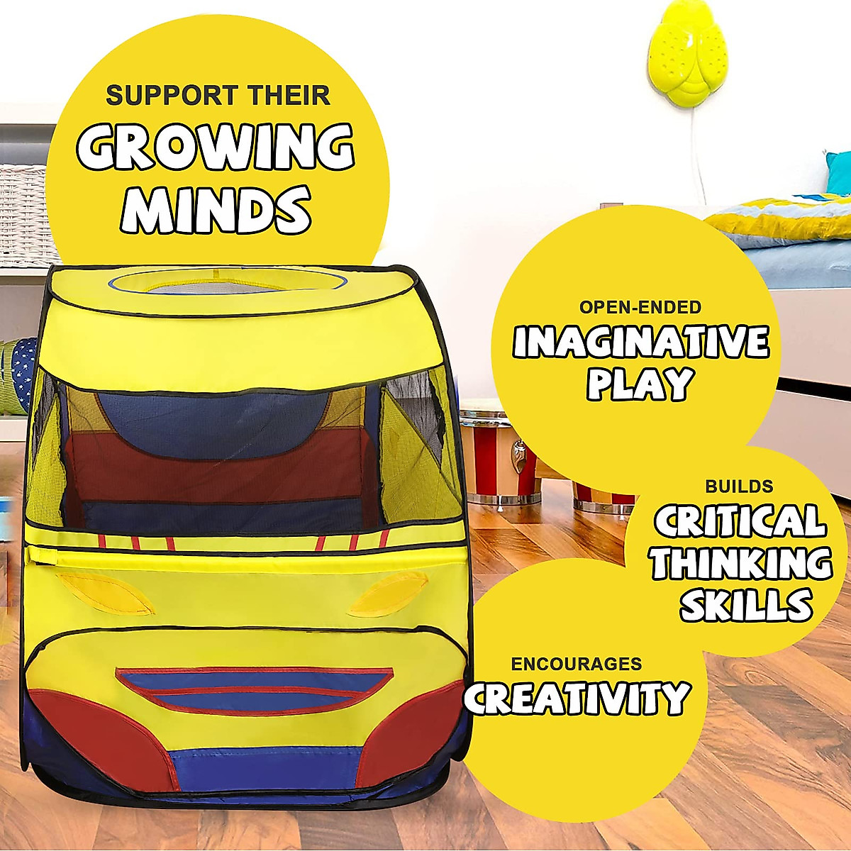 Anyshock Car Tent for Kids , Play Tent Pop Up Pretend Toys for Indoors and Outdoors Fun , Foldable Playhouses with Carrying Case as a Best Gift for Over 3 Years Old Toddler/Boys/Baby