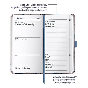Busy B Slim Diary January to December 2024 - Peacocks - Week to View Slim Planner with Notes