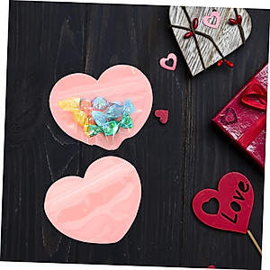 50 Pcs Heart Shaped Heart Shaped Bags Valentine Bag Heart Food Self Sealing Bags Heart Self Sealing Bags for Trinket Small Heart Shape Self Sealing Bags
