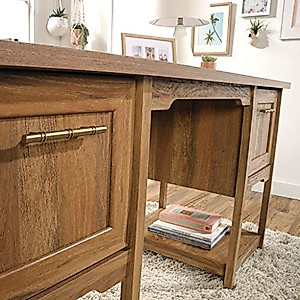 Sauder Coral Cape Desk, L: 58.62" x W: 23.47" x H: 30.0", Sindoori Mango Finish