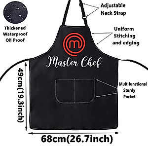 BWWKTOP Master Chef Kitchen Apron Cooking TV Show Gifts Gordon Fans Gift Adjustable Apron For Cooking Baking Grilling (Master Chef)