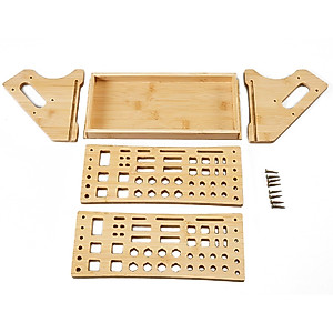 ESYTEOOT Bamboo Screwdriver Organizer Rack Tools Desktop Hand Tool Stand and Repair Tool Storage Holder