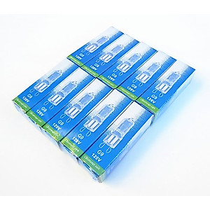 CBconcept - 10 Bulbs - 110V - 120V AC 25W Watts, Clear JCD G9 Looped Pin 20W Halogen Light Bulb, for Accent Lighting, Chandelier, Puck Light, Microwave, Range, RV, Landscape - Designed in CA