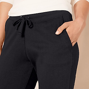 Amazon Essentials Women's Fleece Jogger Sweatpant (Available in Plus Size), Black, Large