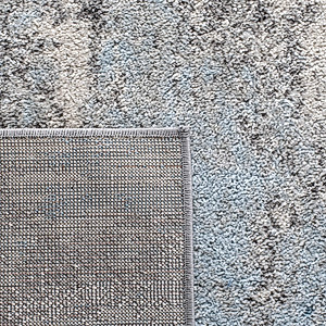 SAFAVIEH Tulum Collection X-Large Area Rug - 12' x 15', Grey & Blue, Modern Abstract Design, Non-Shedding & Easy Care, Ideal for High Traffic Areas in Living Room, Bedroom (TUL207F)