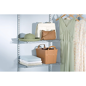 Rubbermaid Configurations 26" Shelving Kit, Set of 2 Shelves, Titanium, Expandable, Organization for Home/Laundry/Bathroom/Mudroom/Pantry/Linen Closet/Garage