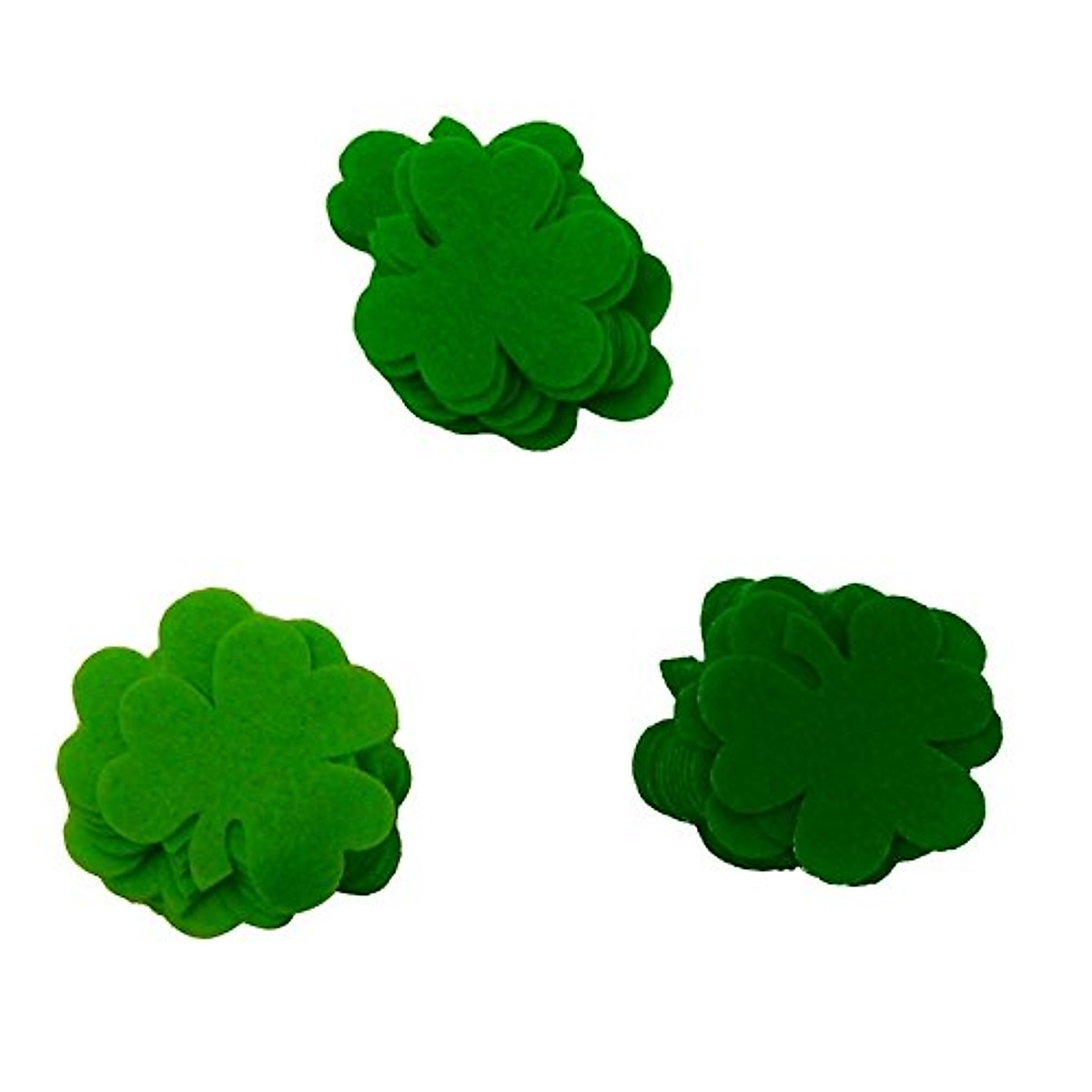 Large Saint Patrick's Day Green Shamrock Felt Confetti (Pack of 36, Size: 1.5") Perfect for Saint Patrick's Day Party Decor, Art & Craft