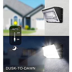 LEDMO 120W LED Wall Pack Light with Dusk-to-Dawn Photocell15840LM 5000K Daylight Outdoor Security Lighting Commercial and Industrial LED Wall Lights for Garages|Warehouses|Factories|House