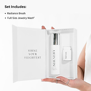 Shinery Radiance Duo Gift Set - Luxury Jewelry Wash Cleaner and Brush - Complete Cleaning Routine for Rings, Necklaces & Bracelets - Must-Have for Jewelry Lovers (1 Wash, 1 Brush)