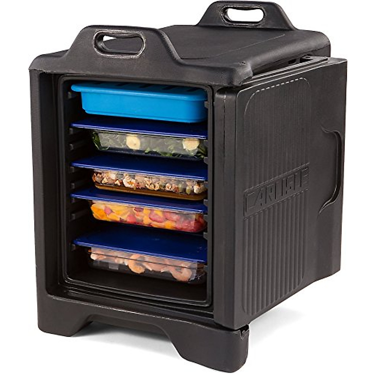 Carlisle FoodService Products XT3000R03 Cateraide Slide N Seal Polyurethane Pan Carrier End Loader, 26-5/8" Height, Black