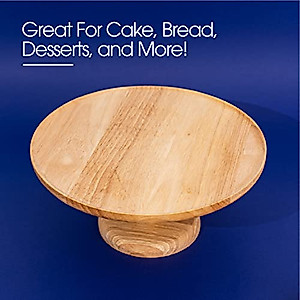 Cotea Wood Cake Stand for Desserts & Cakes | 10 Inch Cake Stand, Serving Platter & Multifunctional Cake Carrier Platter Tray for Kitchen,Birthday Parties,Weddings,Baking Gifts