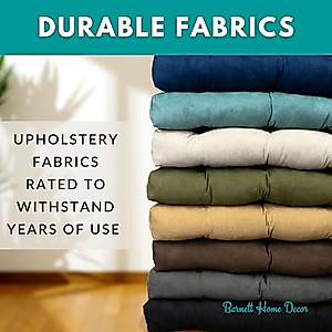 Barnett Home Decor Hayden Grey Rocking Chair Cushions - Size Standard - Latex Foam Filled Seat Pad and Back Rest Cushion - Machine Washable, Reversible, Linen Look (Gray)