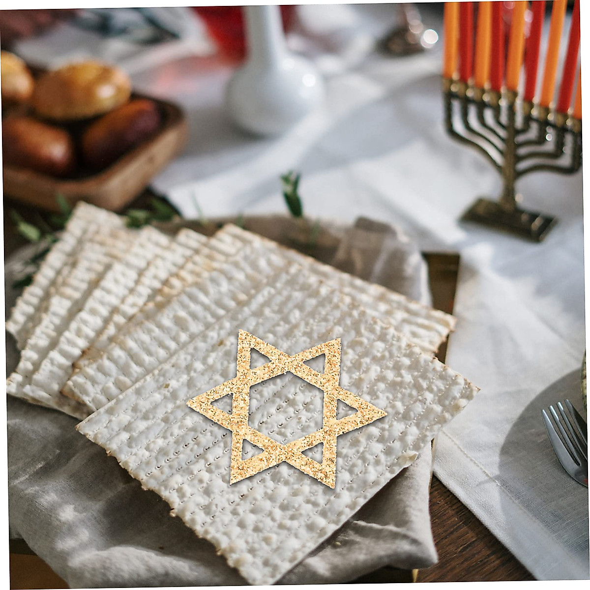 MERRYHAPY Unique Jewish Decorations for Hanukkah 50pcs Star Hanukkah Party Favor