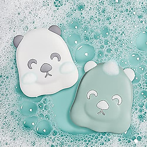 CQT BladeBrush Knife and Cutlery Cleaner Brush Bristle Scrub Kitchen Washing Non-Slip ,B002-1 Changeable Scrub Head and Scouring Pad (Green)